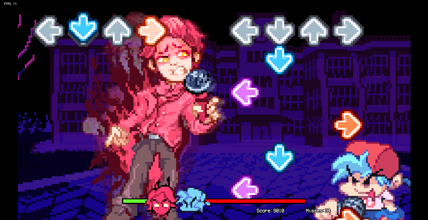Spirit-Senpai over Spirit Mod for Friday Night Funkin' | FNF Mods