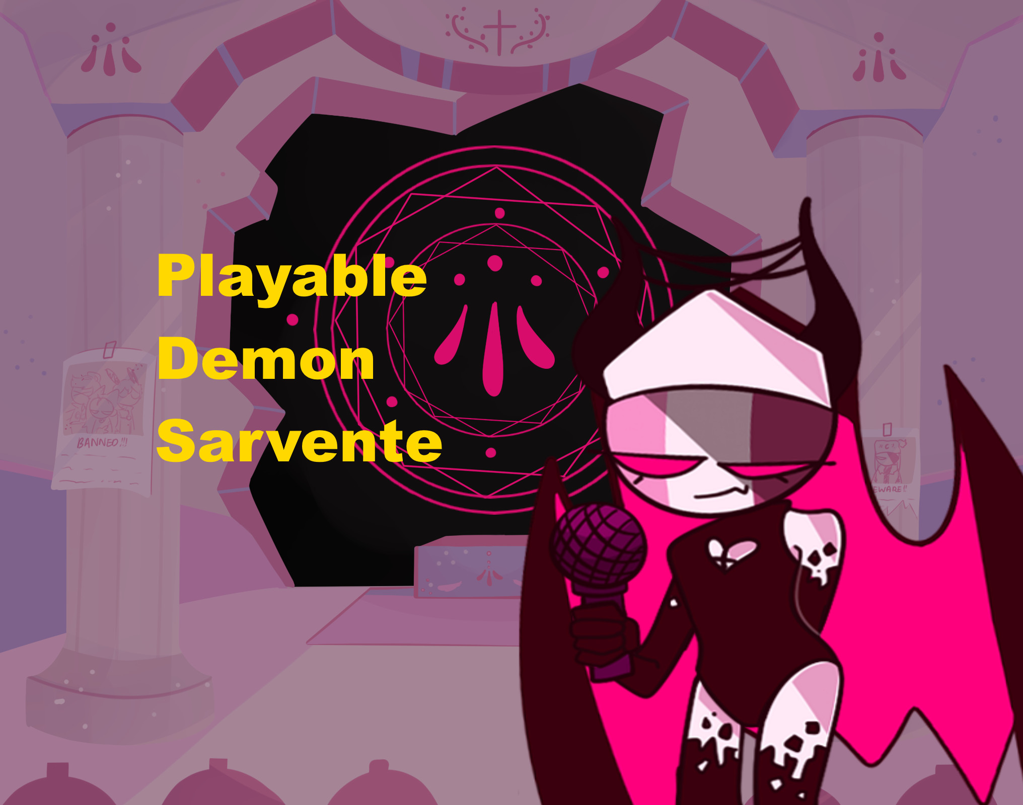 Playable Demon Sarvente Mod for Friday Night Funkin' | FNF Mods