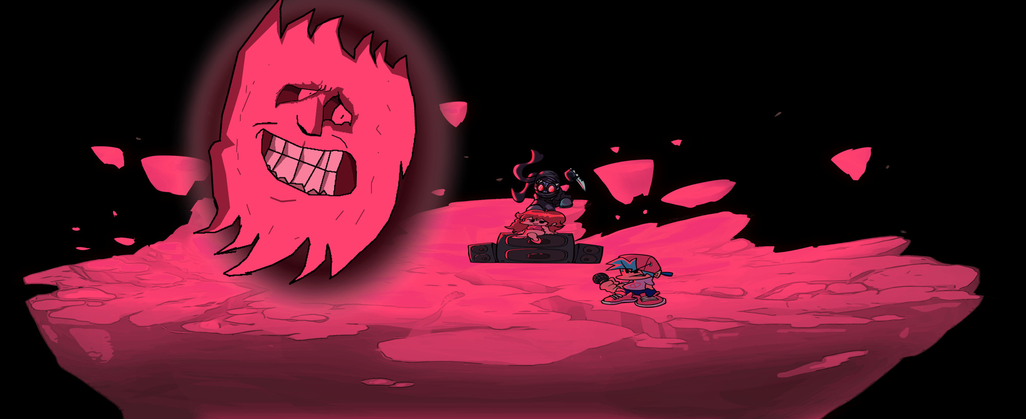 Non Pixel Spirit over Hellclown Tricky Mod for Friday Night Funkin ...