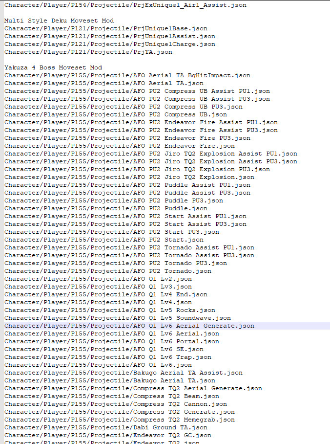 DBList Modding Compatibility [My Hero One's Justice 2] [Mods]