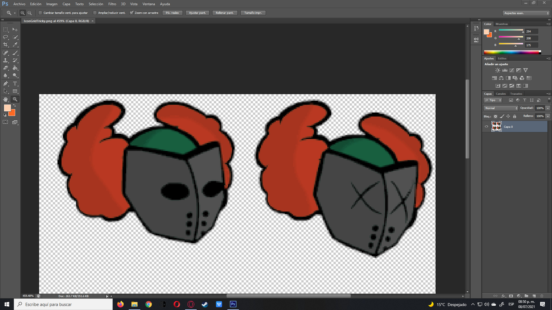 Tricky Phase 1 & 2 Repainted Icons [Friday Night Funkin'] [Mods]