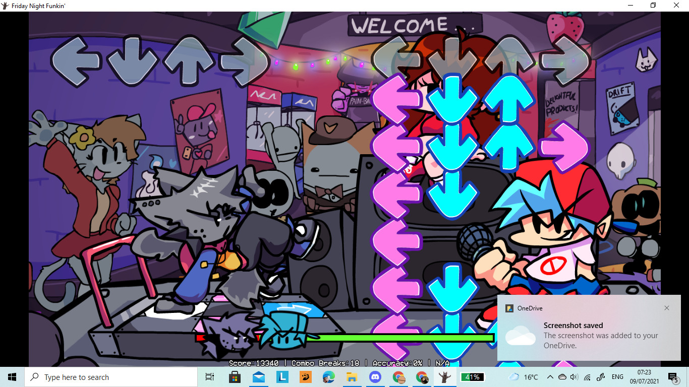 Nyaw but the arrows to the left activate [Friday Night Funkin'] [Mods]