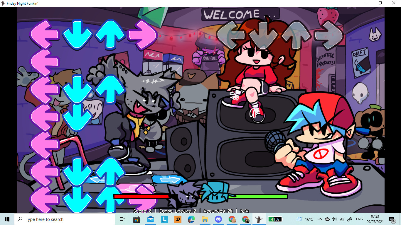 Nyaw but the arrows to the left activate [Friday Night Funkin'] [Mods]