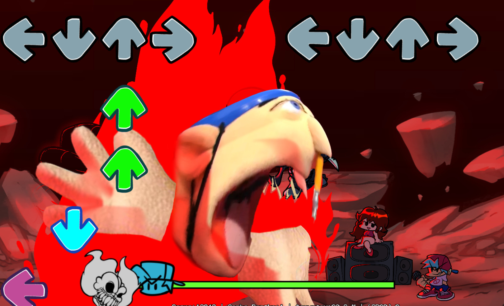 Jeffy over Demon Tricky (Music and Skin) [Friday Night Funkin'] [Mods]