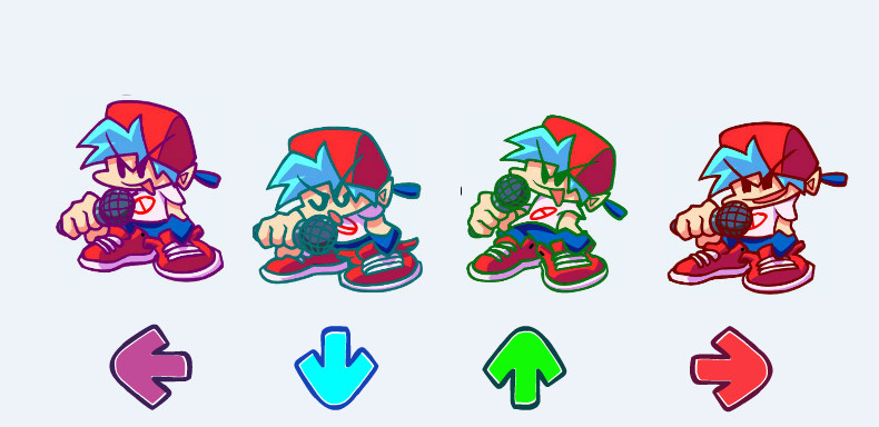 Color Sync BF Skin Mini-Pack Mod for Friday Night Funkin' | FNF Mods