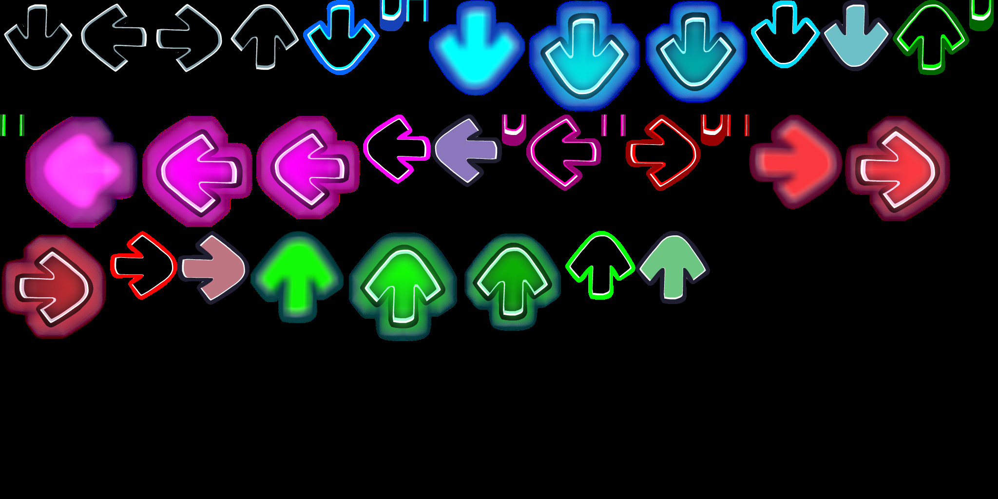 Squares notes pixelated version [Friday Night Funkin'] [Mods]