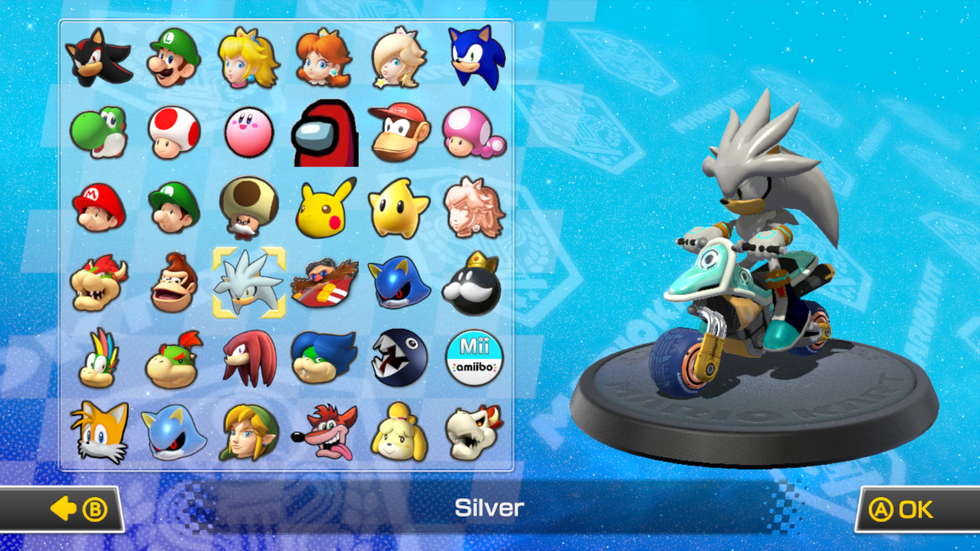 Silver Standard Parts, Emblem and Icons Mod for Mario Kart 8 | MK8 Mods