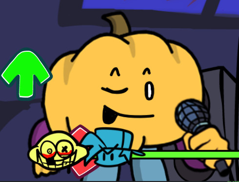 Hungry Pumpkin Over Monster Mod for Friday Night Funkin' | FNF Mods