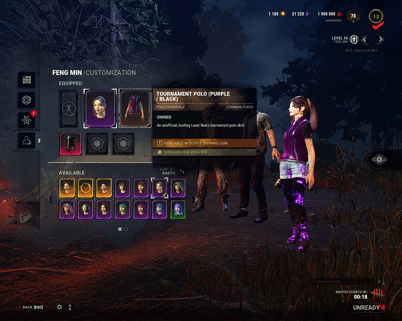 Feng legacy (purple) Mod for Dead by Daylight | DBD Mods