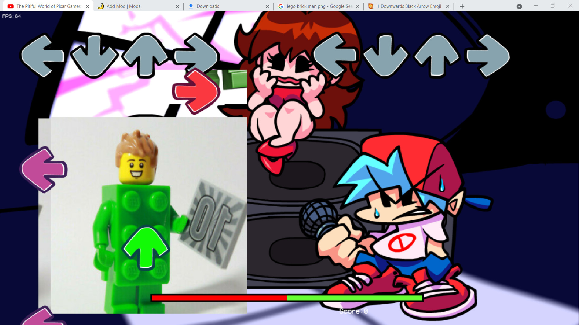 Friday night steppin' on legos Mod for Friday Night Funkin' | FNF Mods