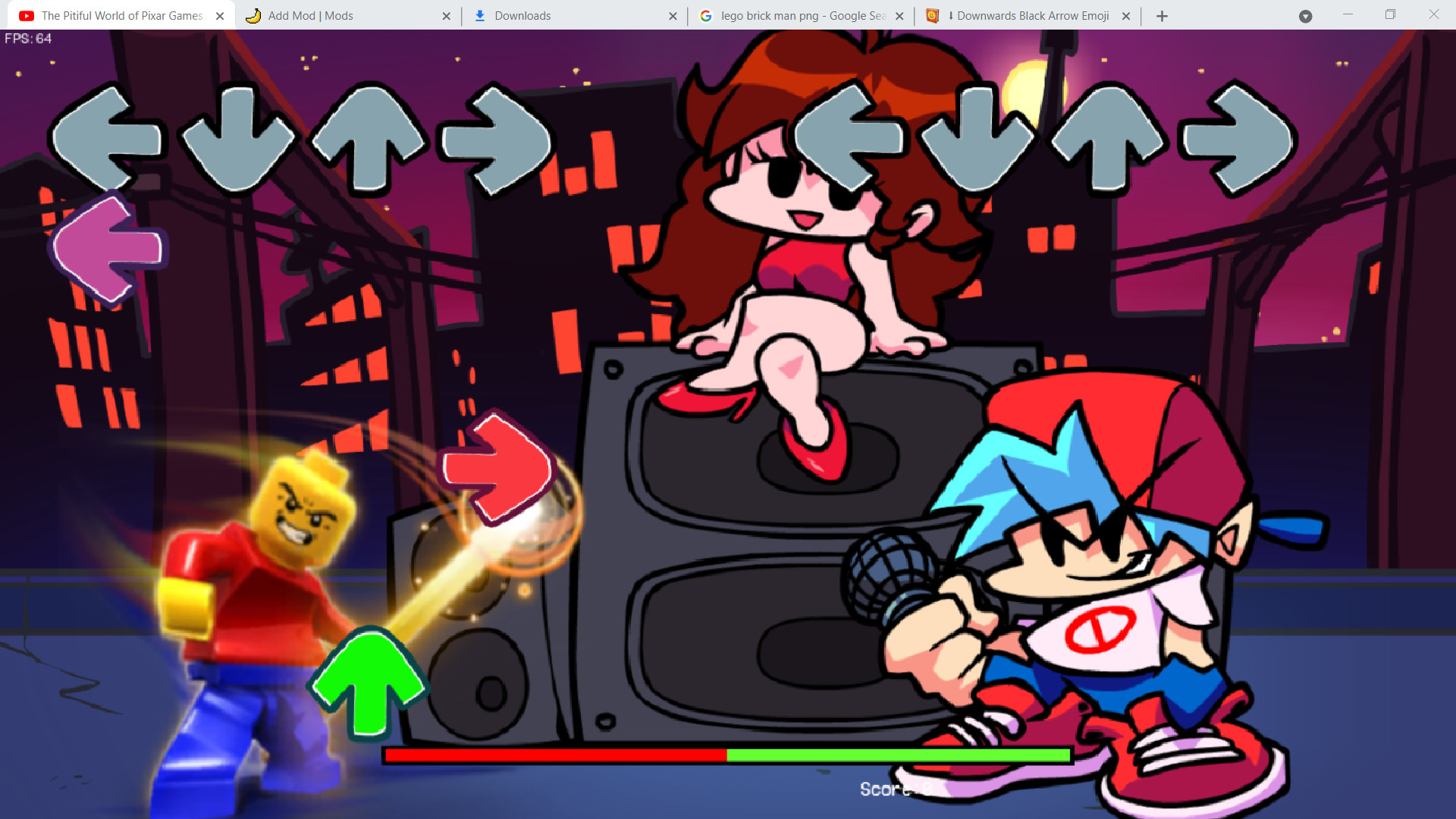 Friday night steppin' on legos [Friday Night Funkin'] [Mods]