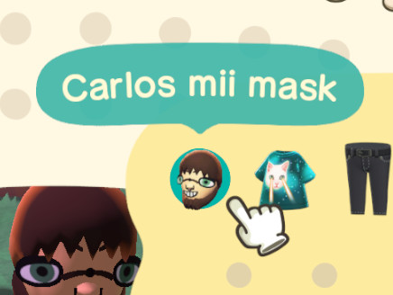 DannTheMan's Carlos Mii Mask [Animal Crossing: New Horizons] [Mods]