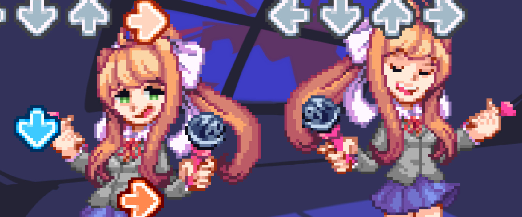 Monika but it's easier (yes, this is fnf mod.) Mod for Friday Night ...