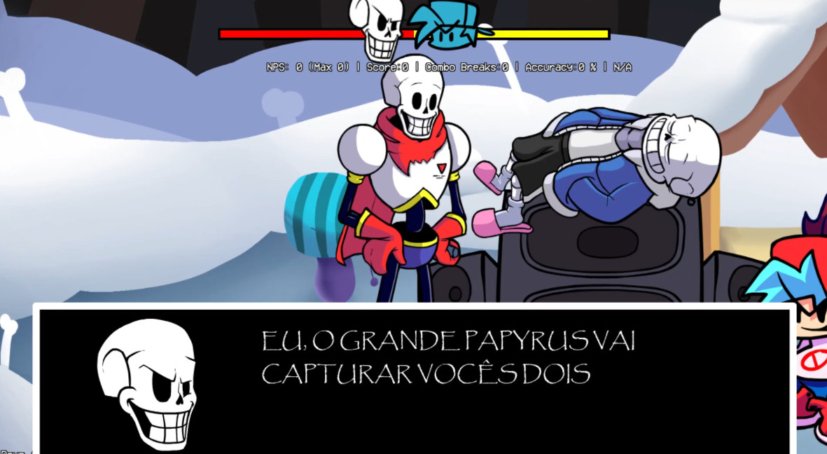 V.S Papyrus em PT-BR Mod for Friday Night Funkin' | FNF Mods