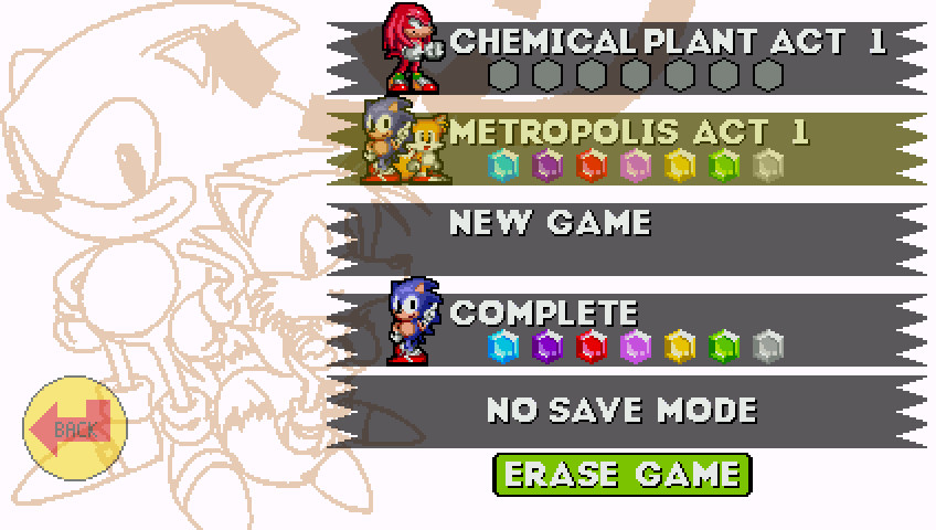 Sonic 2 Menu Recreation [Sonic the Hedgehog 2 (2013)] [Mods]