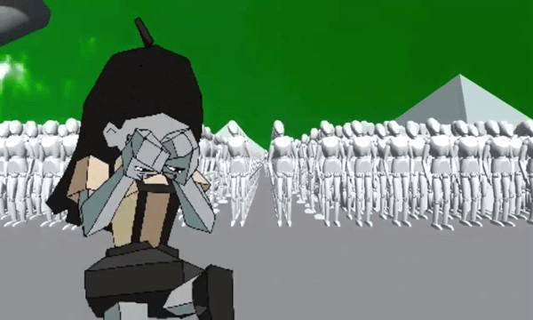 Full Sadness Ena over Pico Mod for Friday Night Funkin' | FNF Mods