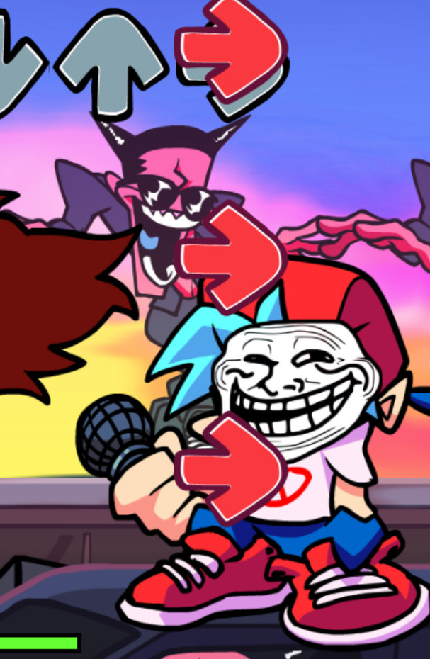 Troll Face Mask for week 4. Mod for Friday Night Funkin' | FNF Mods