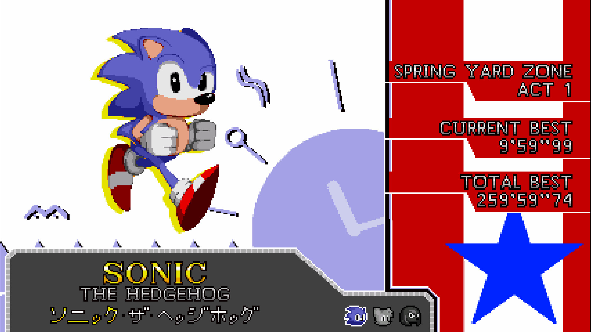 Early Sonic Time Attack Portrait [Sonic The Hedgehog Forever] [Mods]