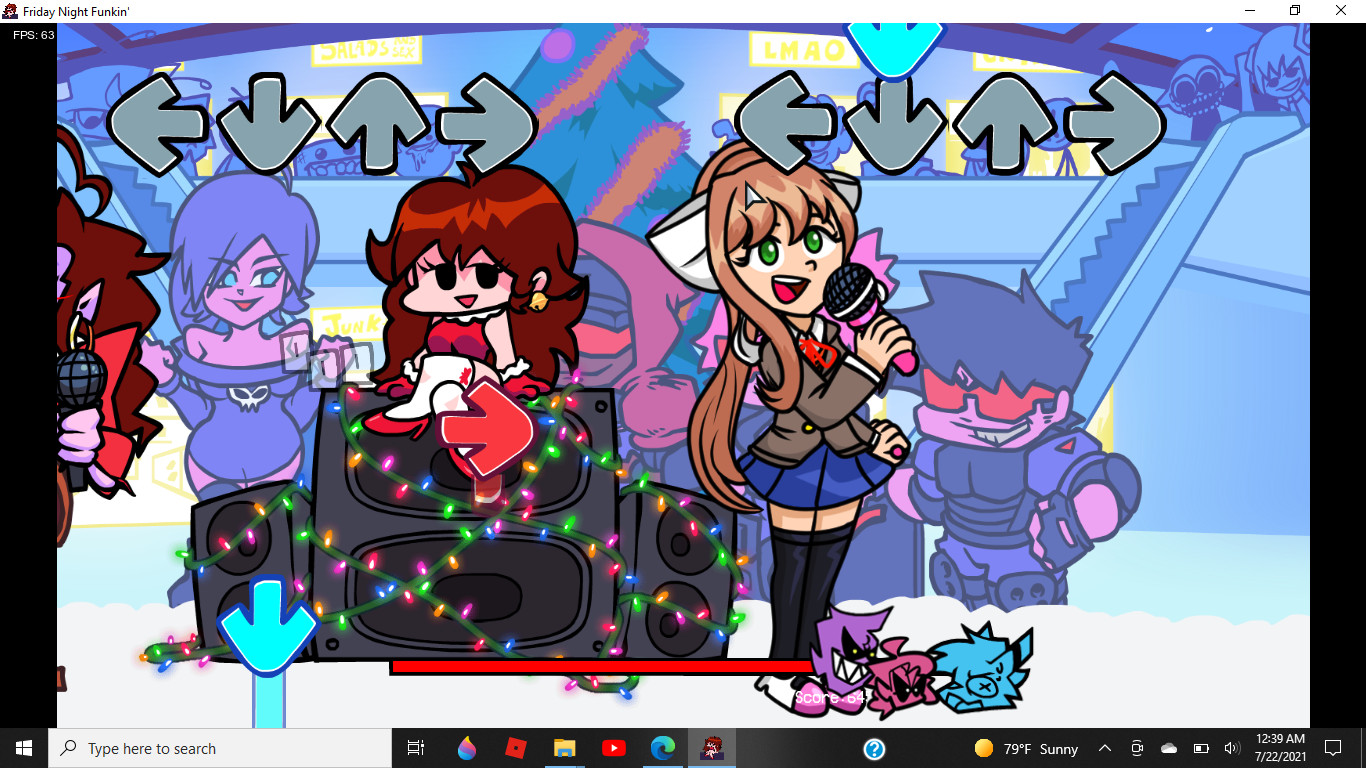 Playable HD Monika Mod for Friday Night Funkin' | FNF Mods