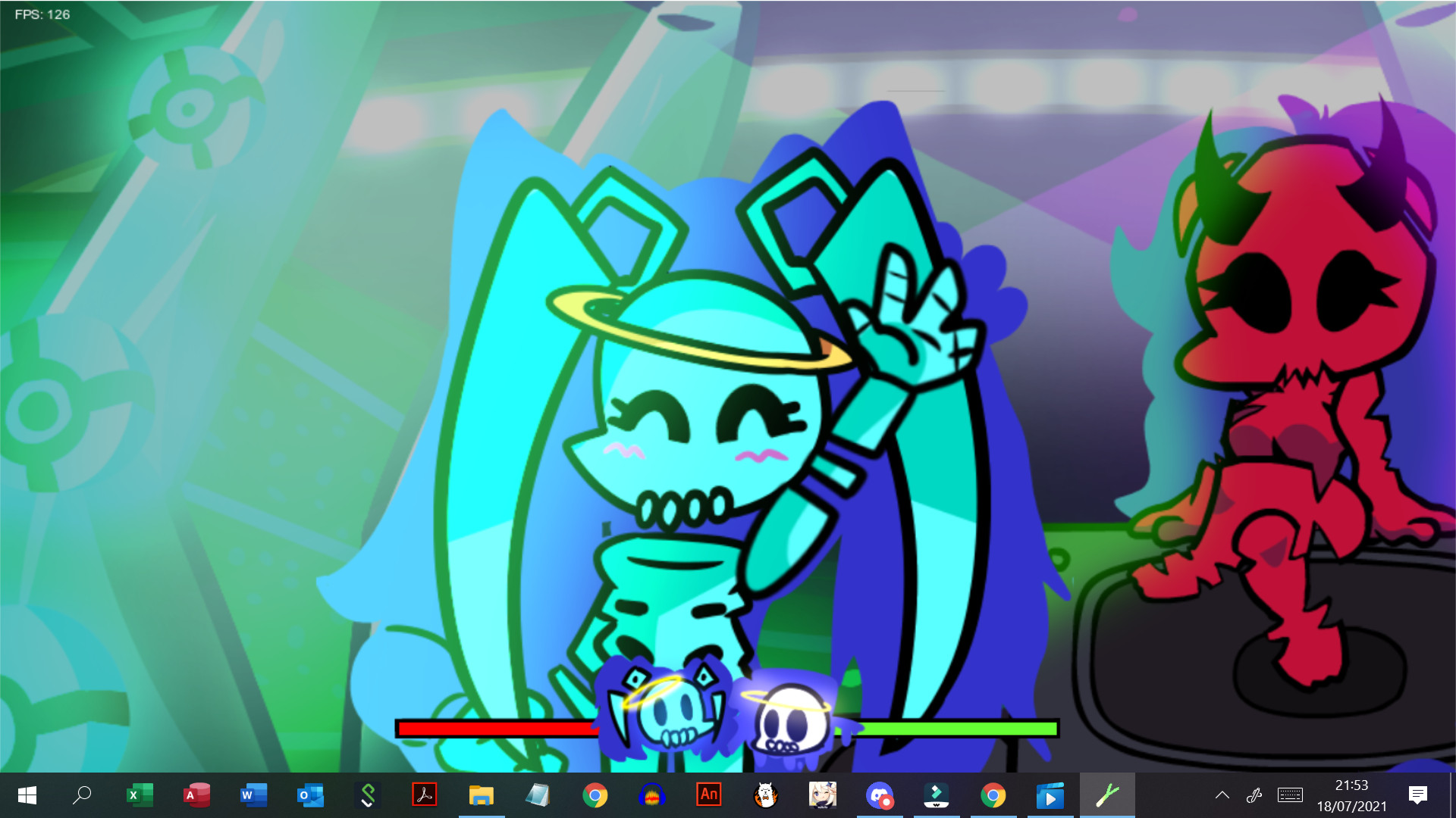 HATSUNE MIKU X-RAY RESKIN Mod for Friday Night Funkin' | FNF Mods