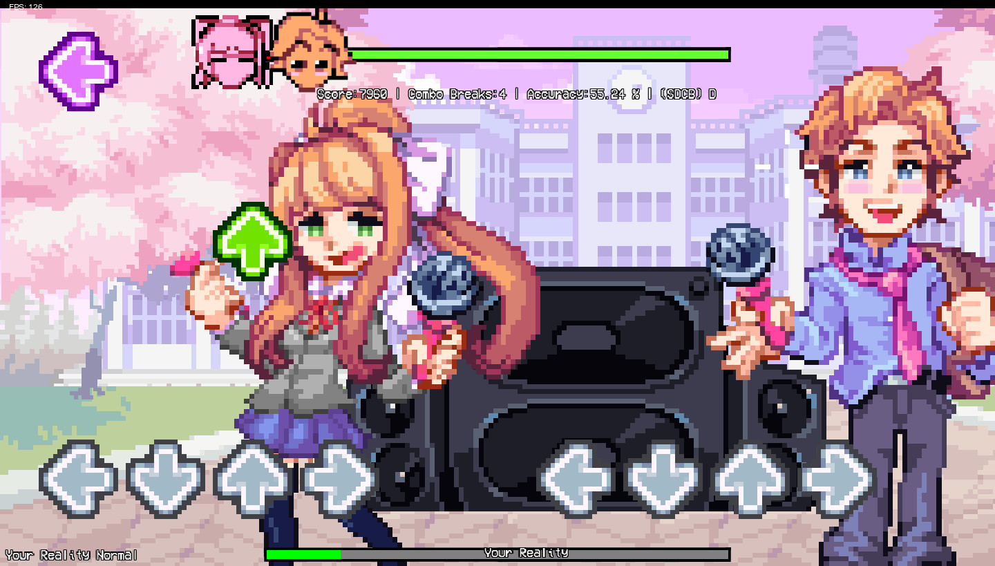 Your Reality Lyrics with voice lines Mod for Friday Night Funkin' | FNF ...