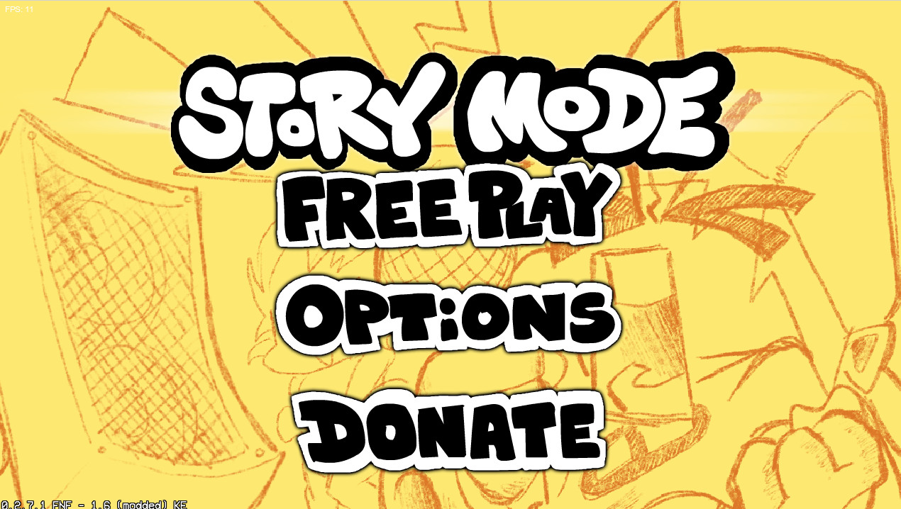 Main Menu Buttons but with cool outlines & stuff Mod for Friday Night ...