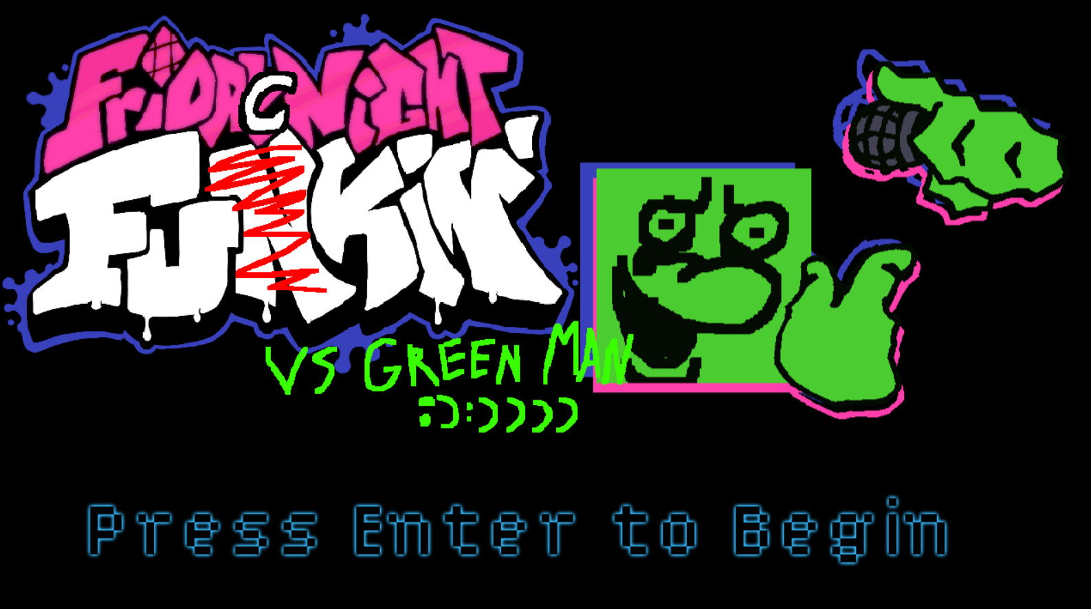 FNF VS GREEN MAN DEMO Mod for Friday Night Funkin' | FNF Mods