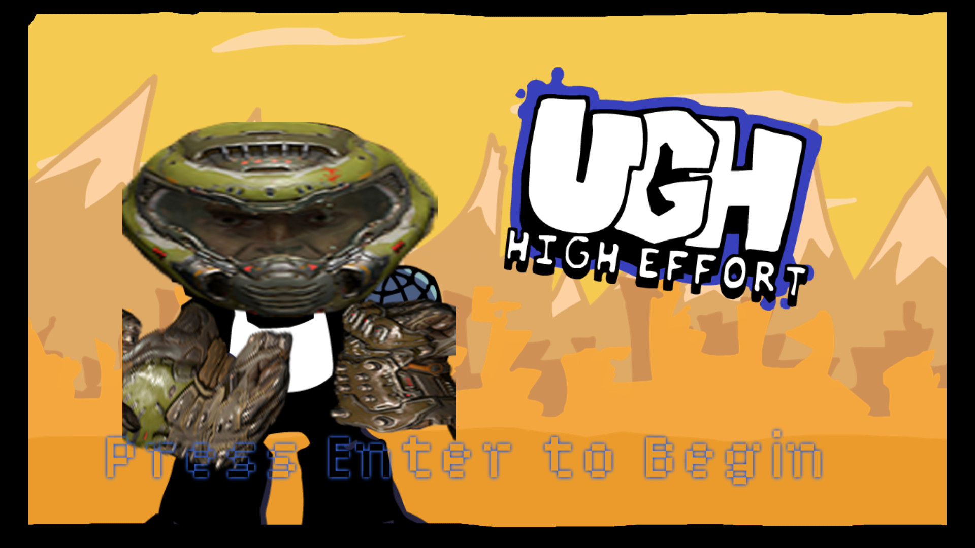 UGH but it's the doom slayer [Friday Night Funkin'] [Mods]