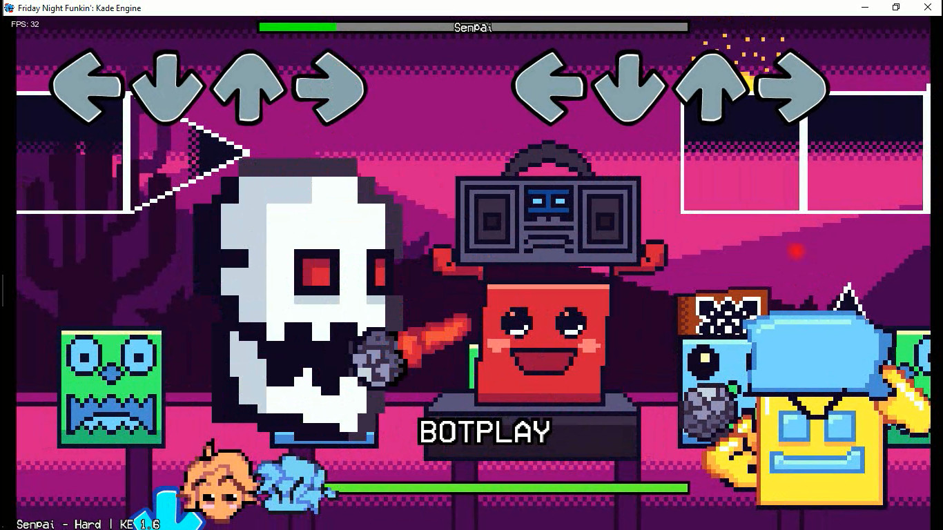 FNF The Geometry Mod (GEOMETRY DASH) Mod for Friday Night Funkin' | FNF ...