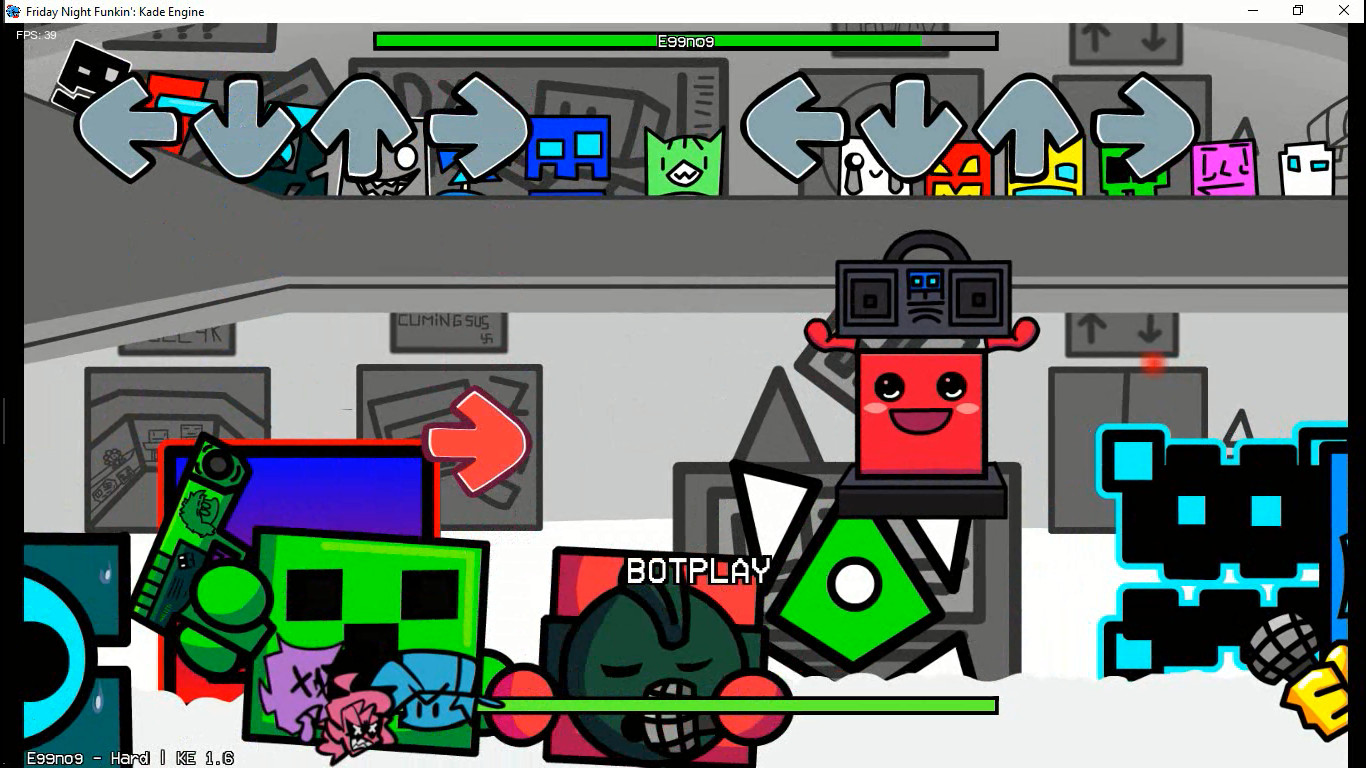 FNF The Geometry Mod (GEOMETRY DASH) Mod for Friday Night Funkin' | FNF ...