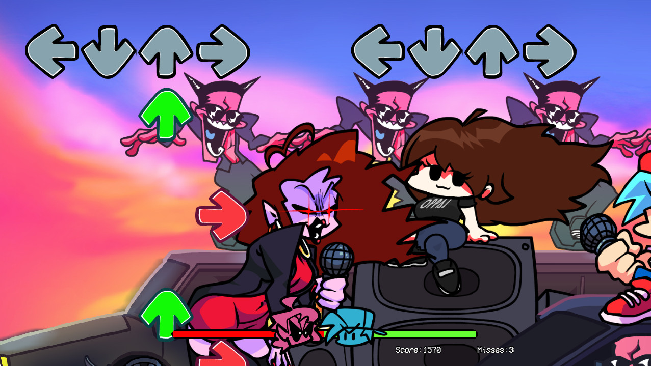 Cyan over Girlfriend [Friday Night Funkin'] [Mods]