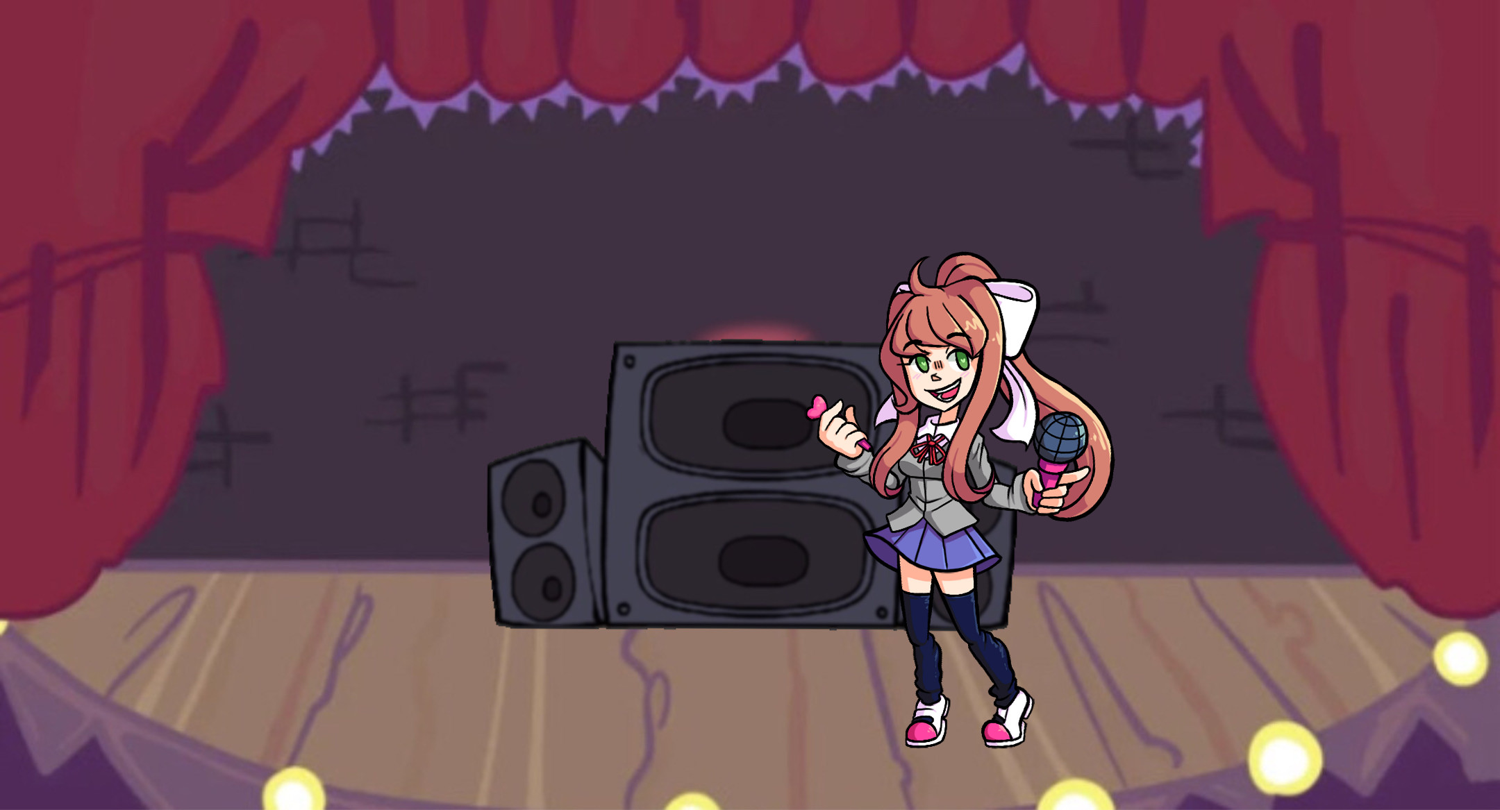 Playable HD Monika Mod for Friday Night Funkin' | FNF Mods