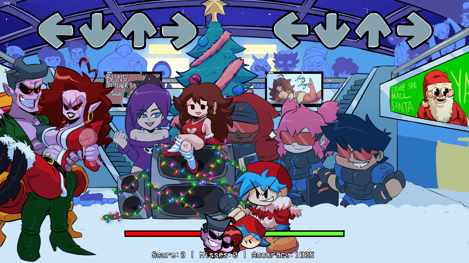 Old FNF HD Health Bar Colored Mod for Friday Night Funkin' | FNF Mods