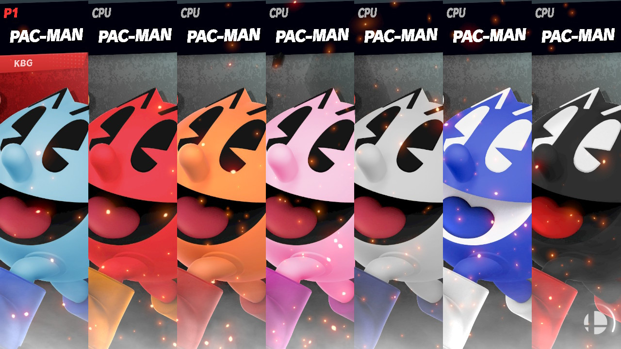 Definitive Pac-Man Recolor Pack Mod for Super Smash Bros. Ultimate ...