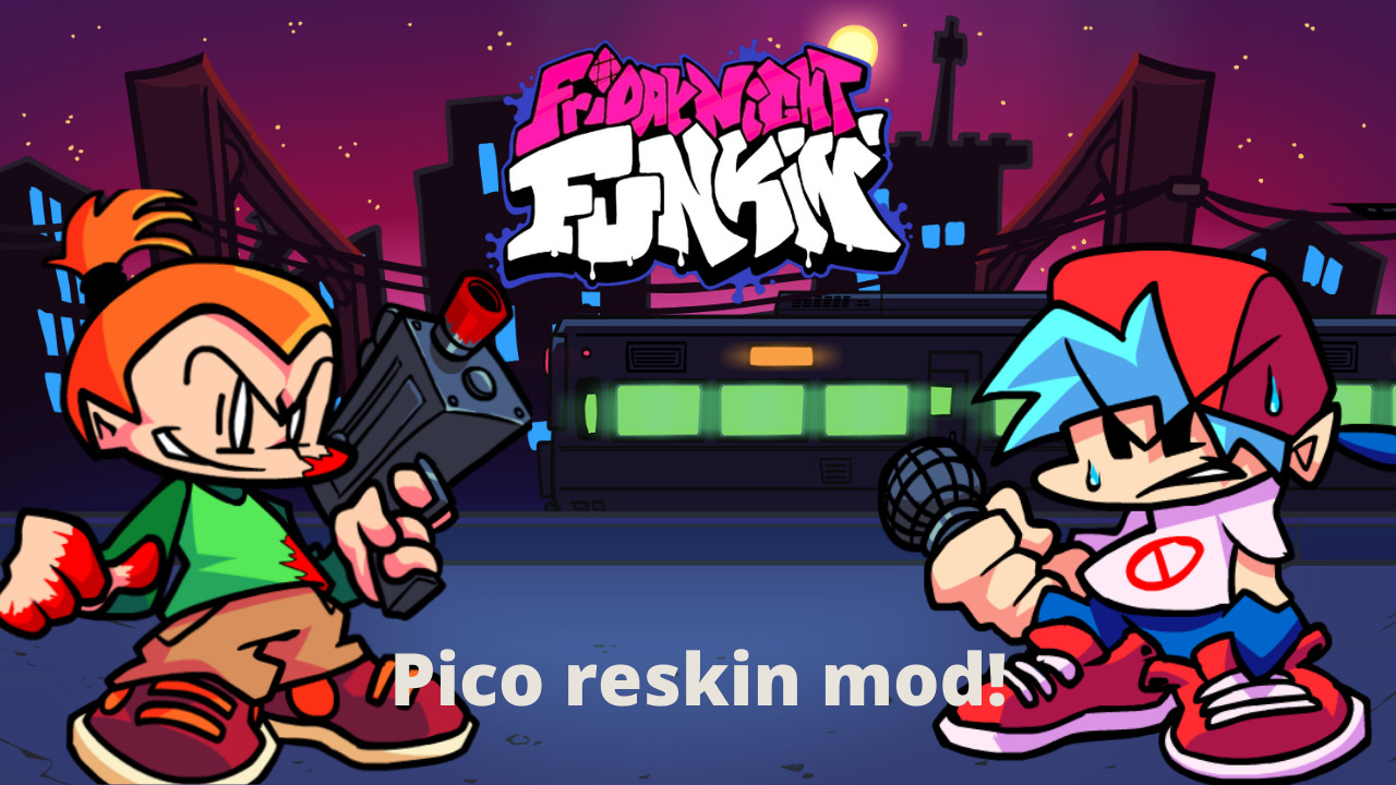 Friday Night Funkin' Pico with elastic hair [Friday Night Funkin'] [Mods]
