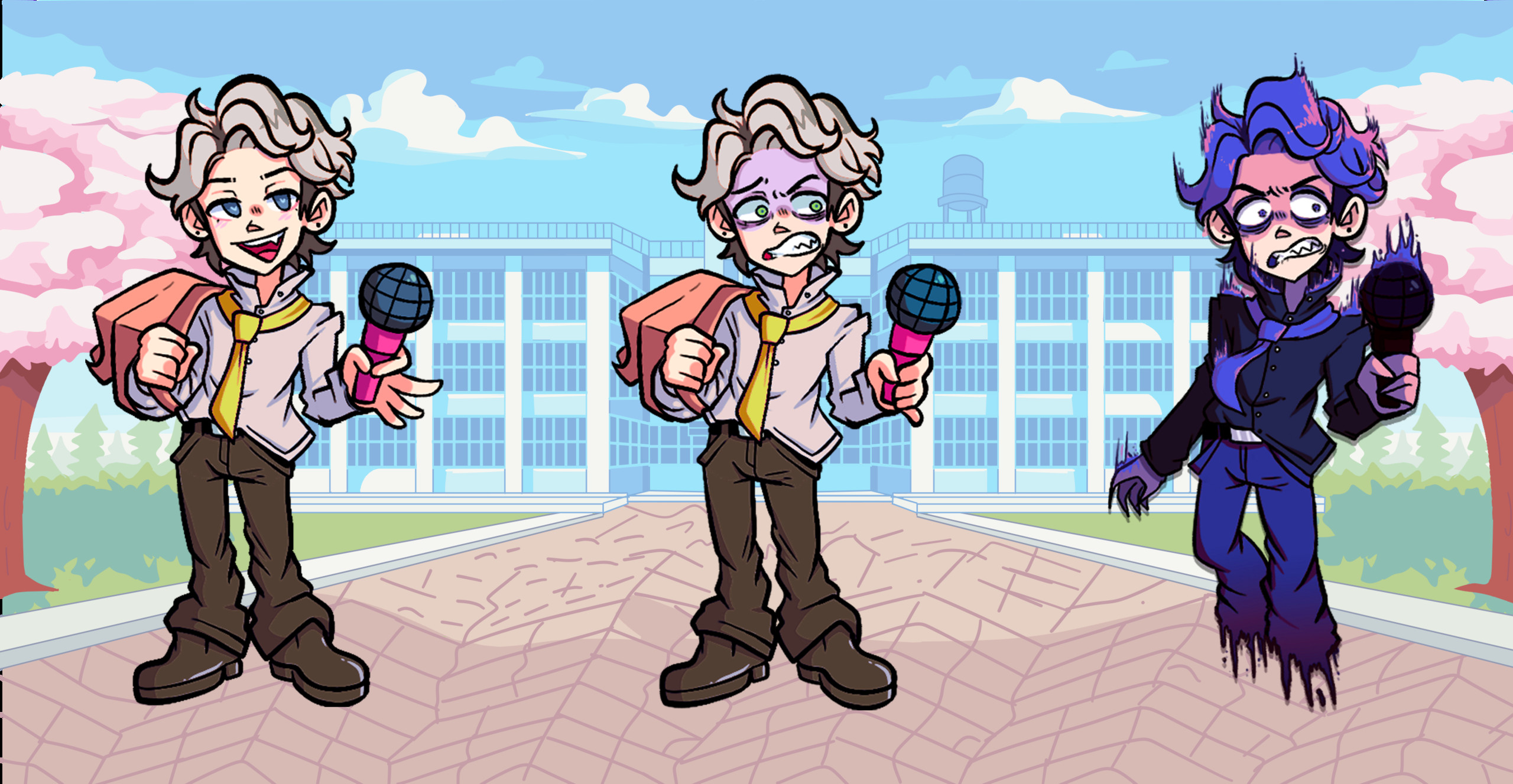 HD Senpai Bside over Dad [Friday Night Funkin'] [Mods]