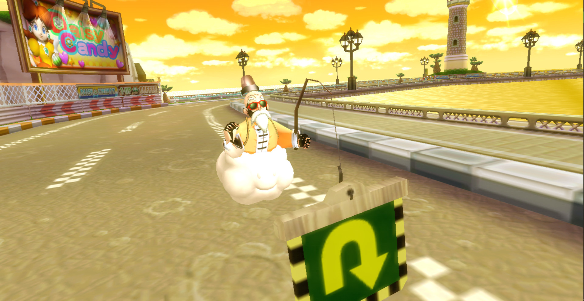 Master Roshi over Lakitu [Mario Kart Wii] [Mods]
