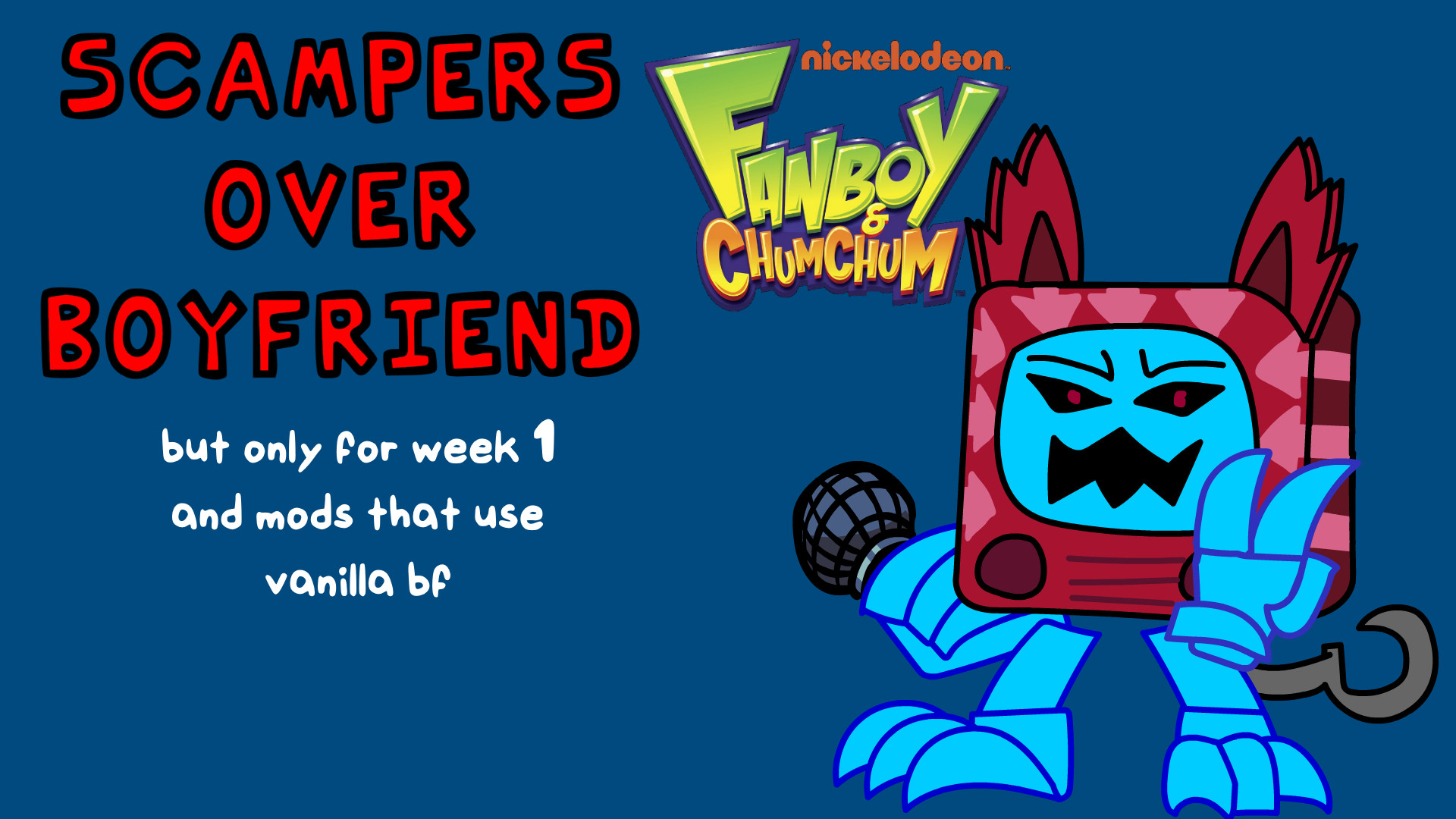 Scampers over Boyfriend [WEEK 1 SKIN MOD] Mod for Friday Night Funkin ...