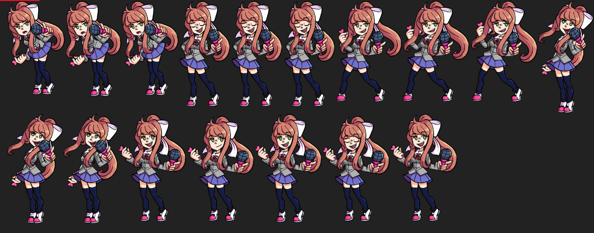 Monika HD Custom Animation's Mod for Friday Night Funkin' | FNF Mods