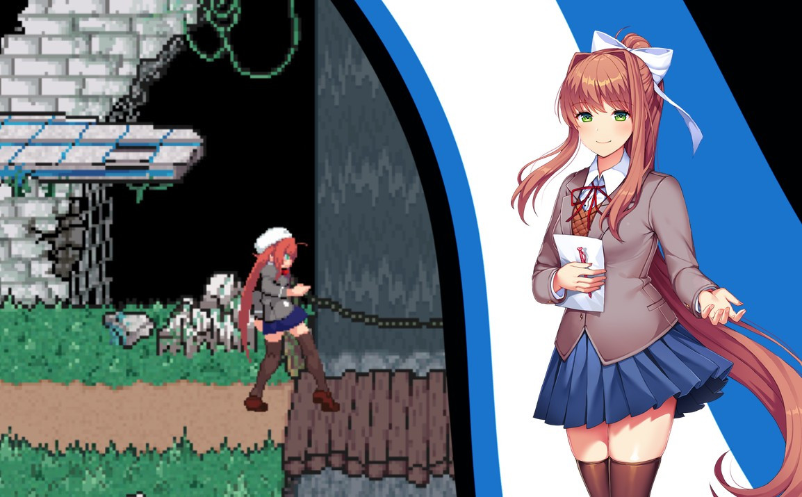 Monika over Dragon Mod for Super Smash Bros. Crusade | SSBC Mods