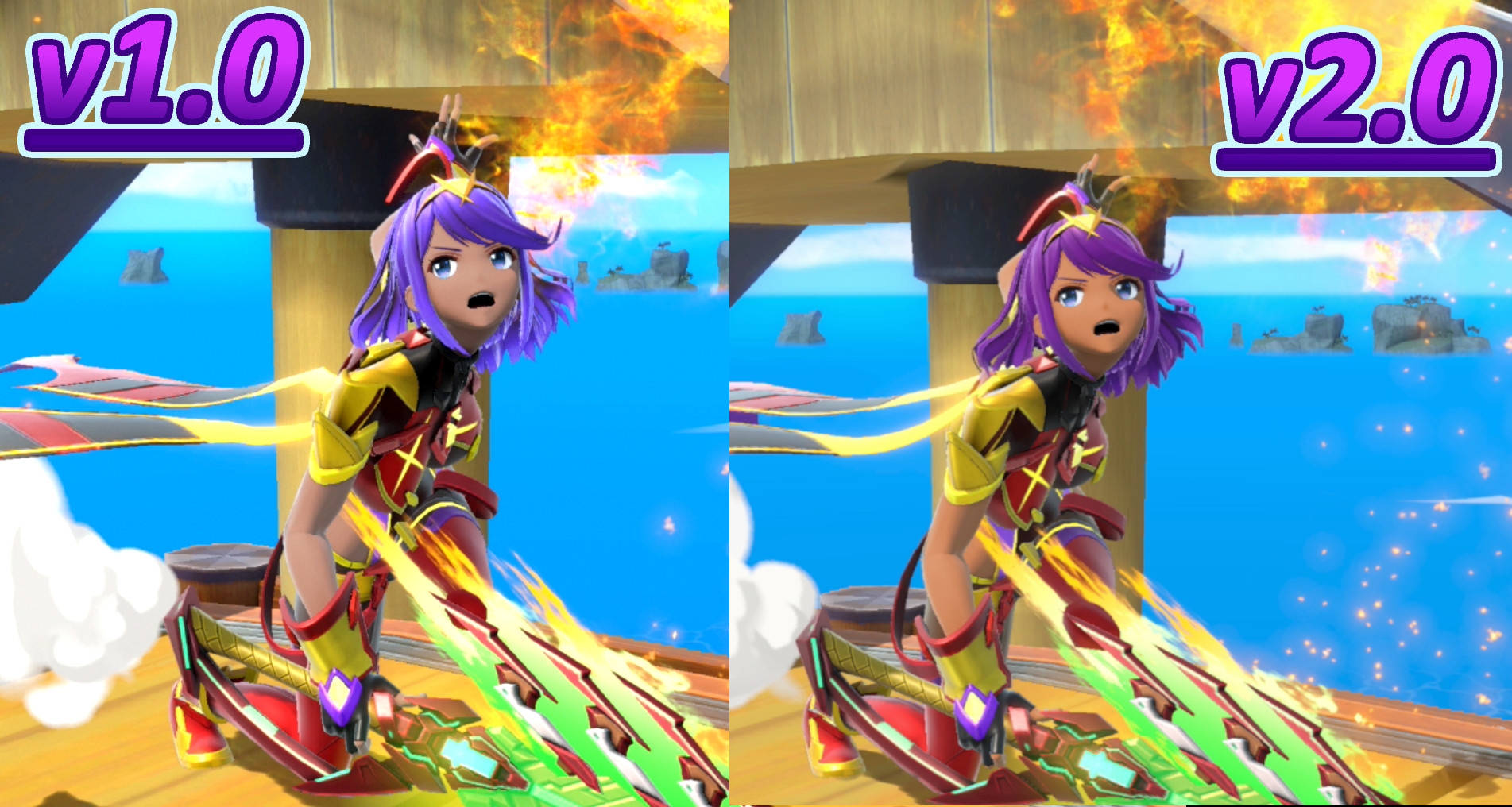 v2.0 Shantae & Risky Boots Pyra/Mythra Mod for Super Smash Bros ...