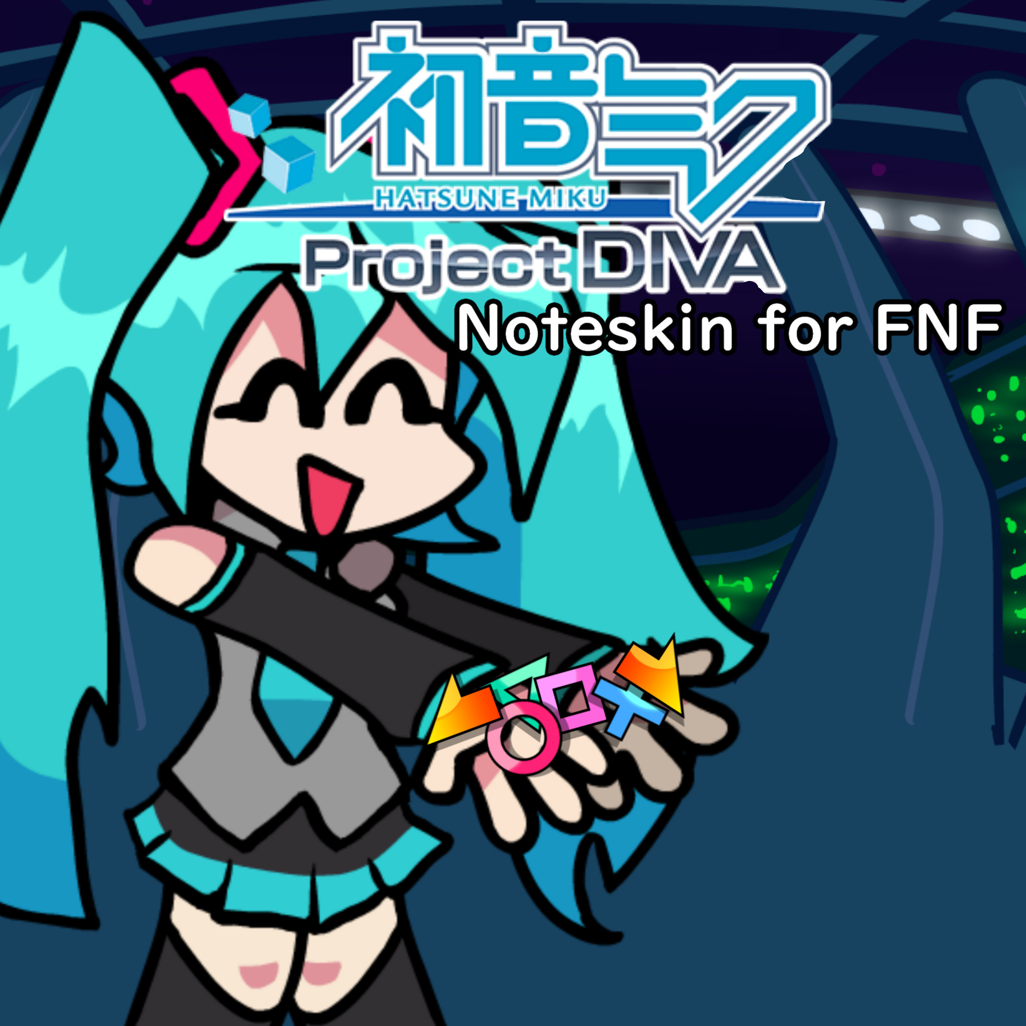 Hatsune Miku: Project DIVA Noteskin Mod for Friday Night Funkin' | FNF Mods
