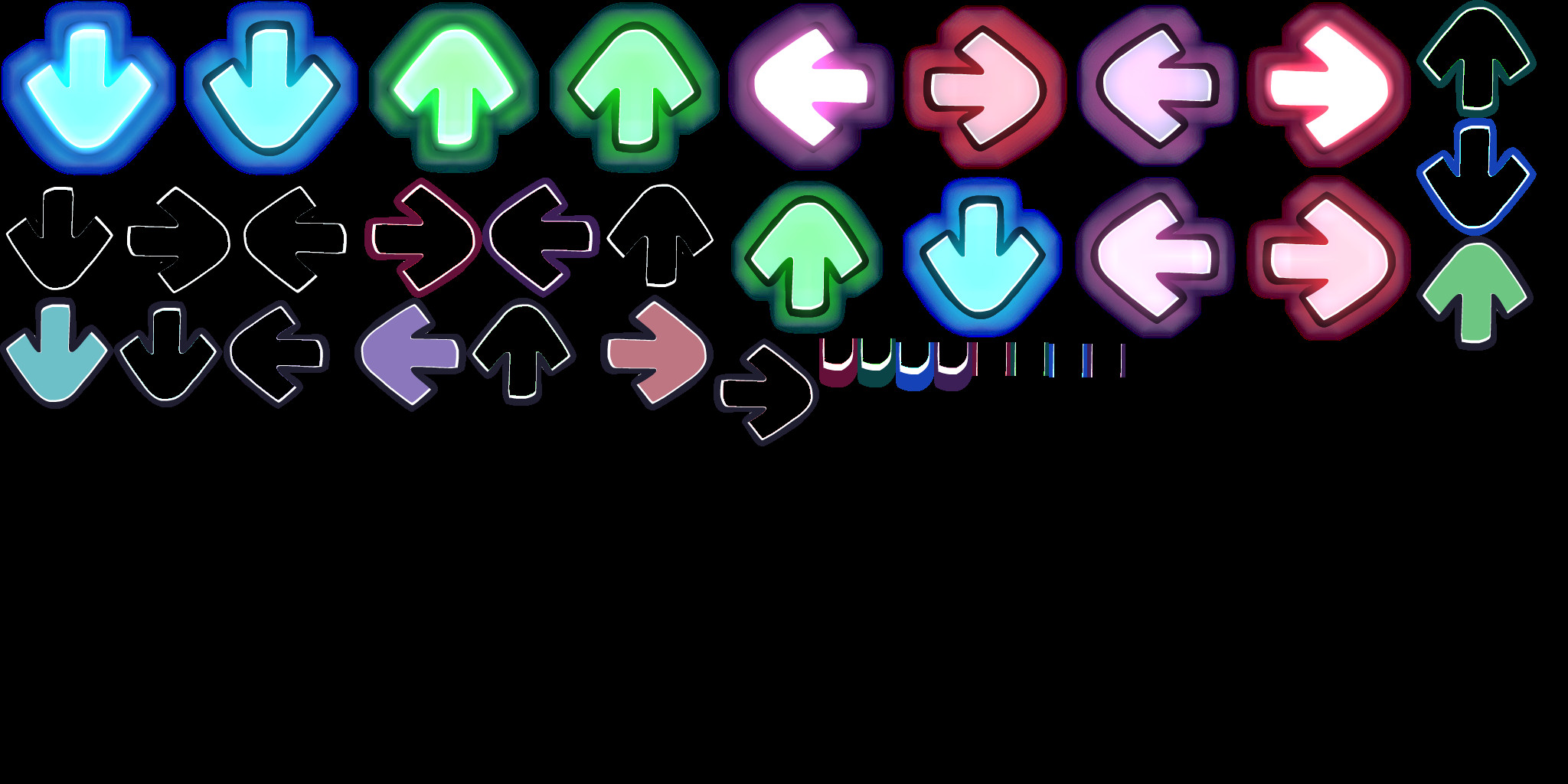 Transparent Arrows Mod for Friday Night Funkin' | FNF Mods
