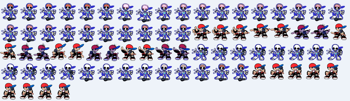 Minus bf 1 colored (only the 1st minus bf) Mod for Friday Night Funkin ...