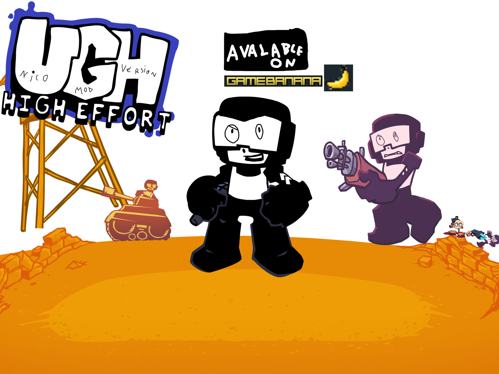 High effort ugh Nico mod version [Friday Night Funkin'] [Mods]