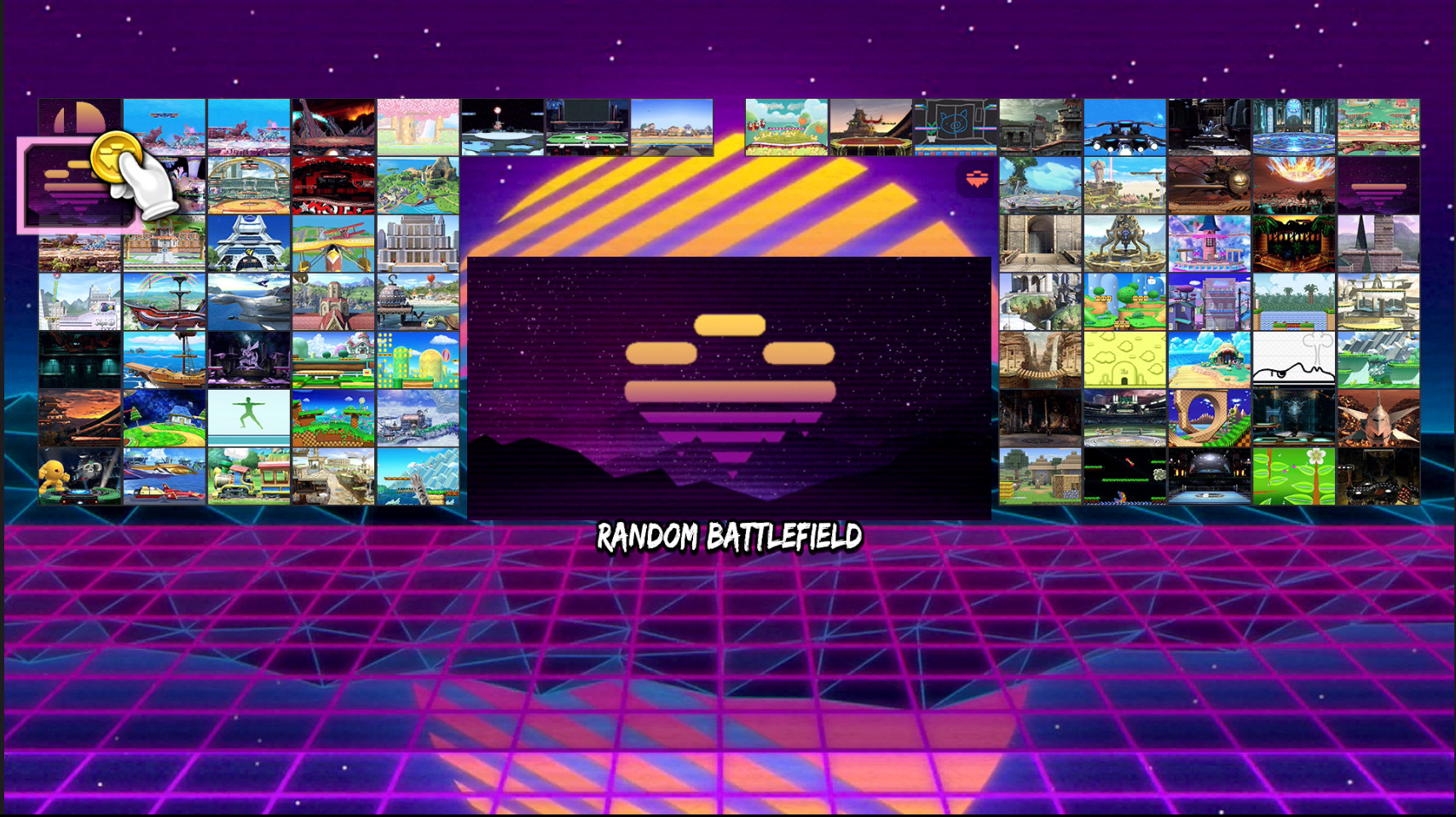 Vaporwave Random Icons Mod for Super Smash Bros. Ultimate | SSBU Mods