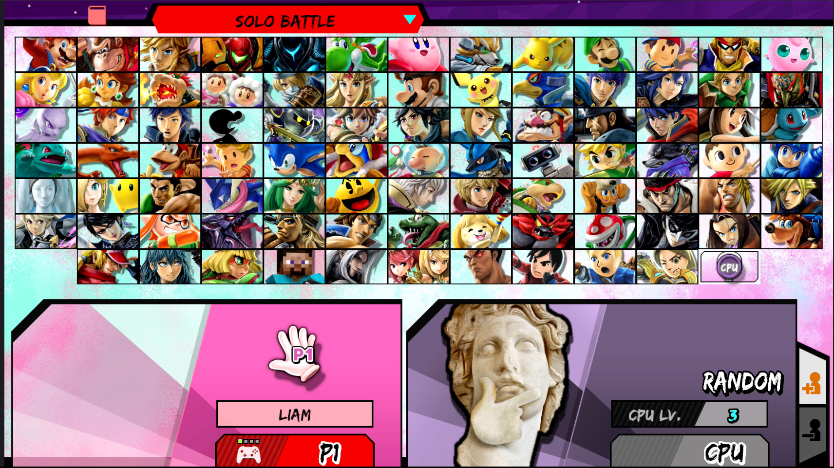 Aesthetic Thinking Random Portrait Mod for Super Smash Bros. Ultimate ...