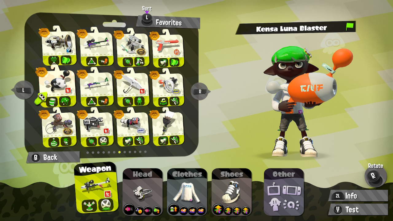 Orange Kensa Weapons [Splatoon 2] [Mods]