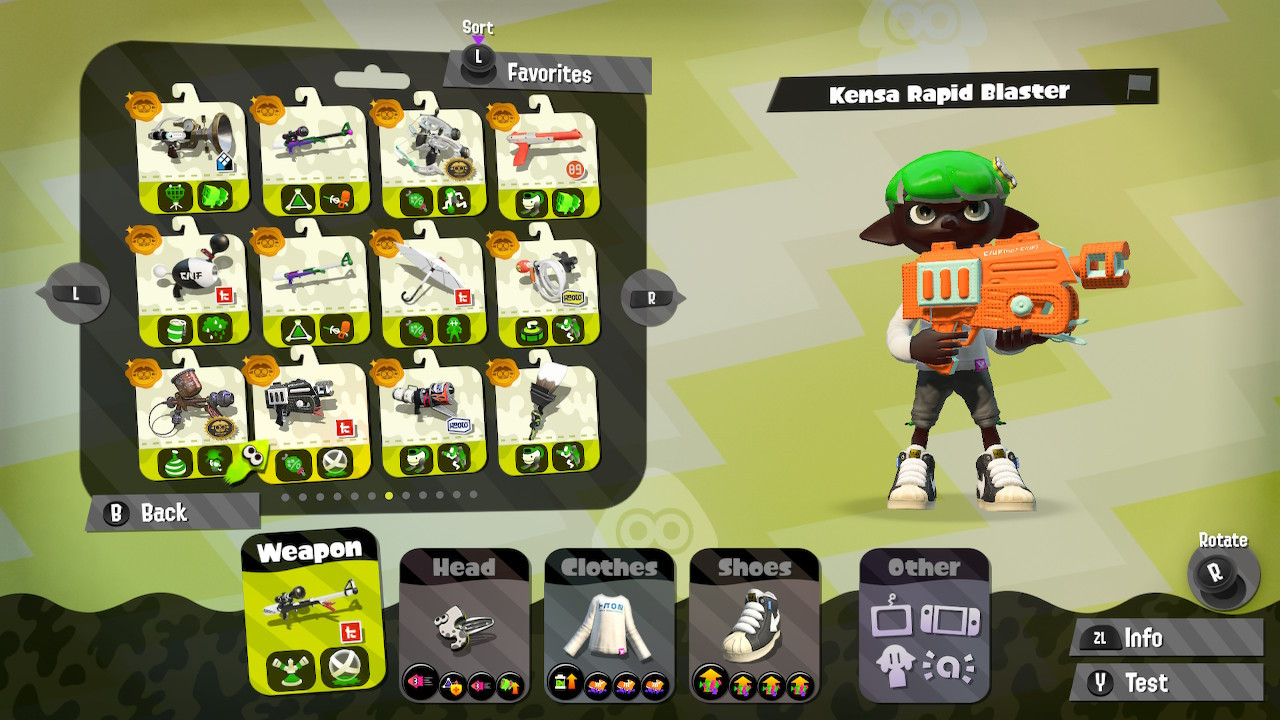 Orange Kensa Weapons [Splatoon 2] [Mods]