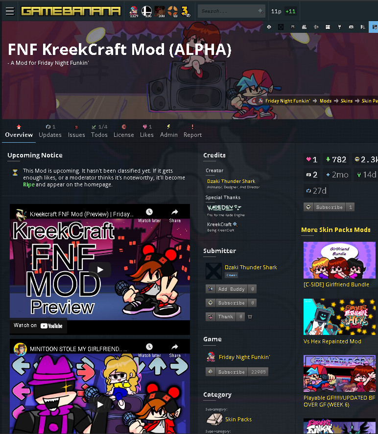 FNF KreekCraft Mod Angry Dad Free Robucks Song [Friday Night Funkin ...